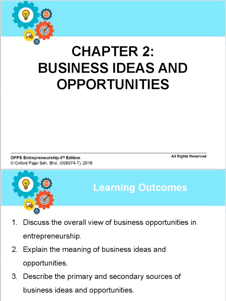 20170113170123Ch 2 Biz Ideas | PDF | Entrepreneurship | Risk