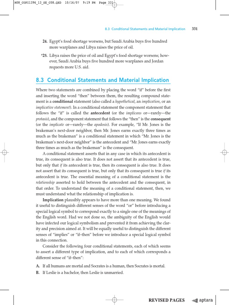 Conditional Statement and Implication PDF | PDF | Formalism (Deductive ...