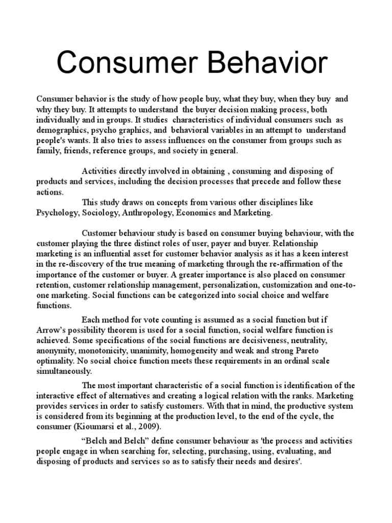 Understanding Consumer Behavior Dynamics | PDF | Consumer Behaviour ...