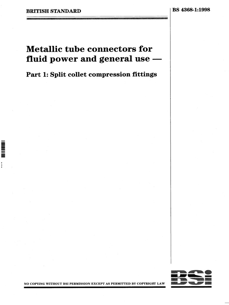 BS 4368-1 1998 | PDF | Screw | Engineering Tolerance