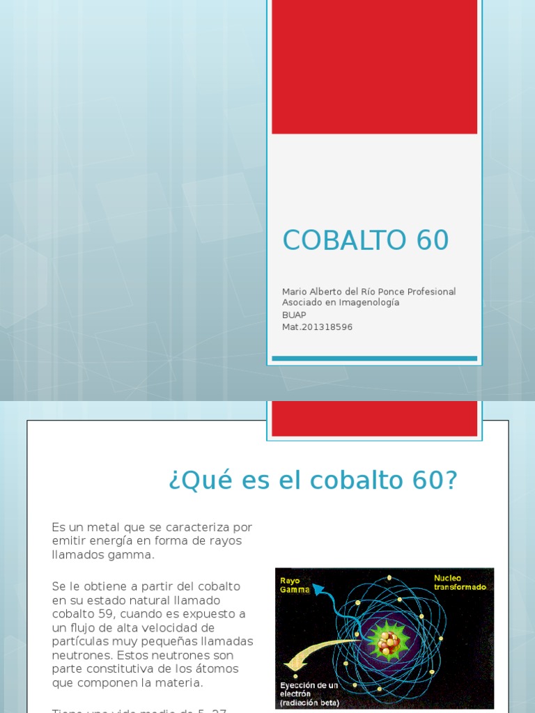 Cobalto 60 | PDF | Cobalto | Física nuclear