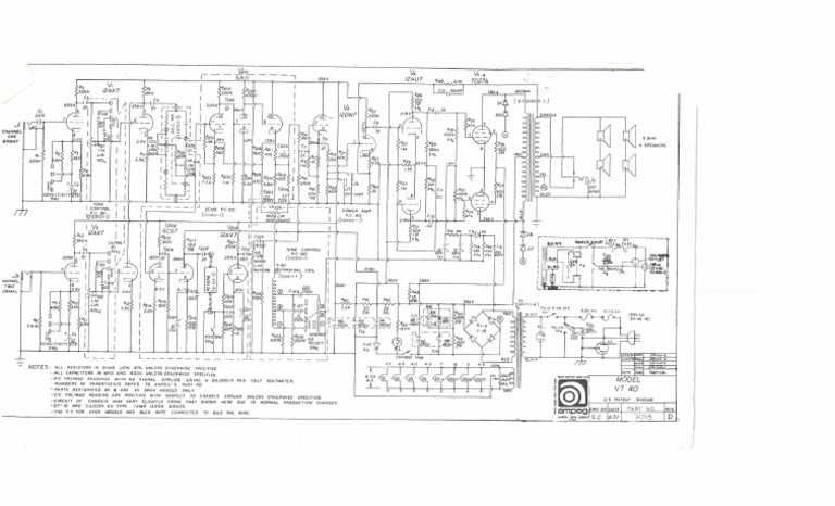 Ampeg VT-40 (Rev.D) Schematic | PDF