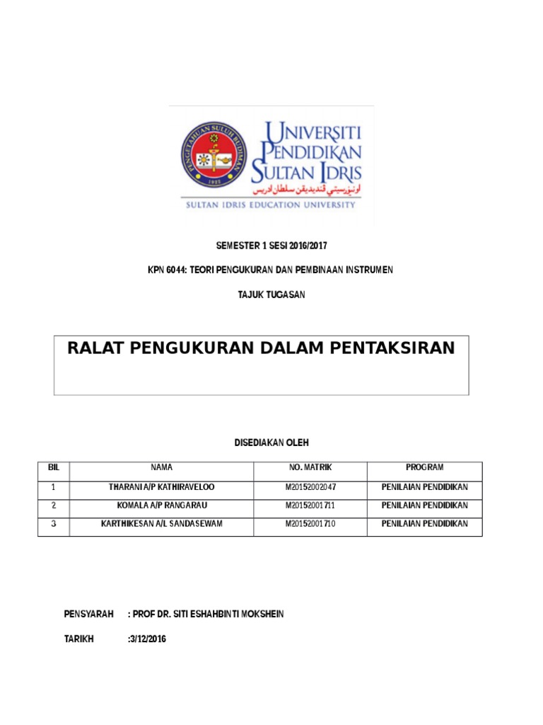 Ralat Pengukuran | PDF | Karier & Perkembangan | Bisnis