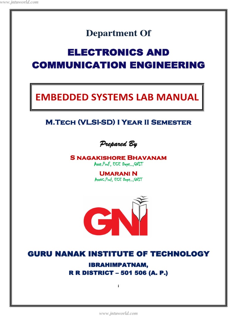 Es Lab Manual For M.tech Jwfiles | PDF | Microcontroller | Embedded System