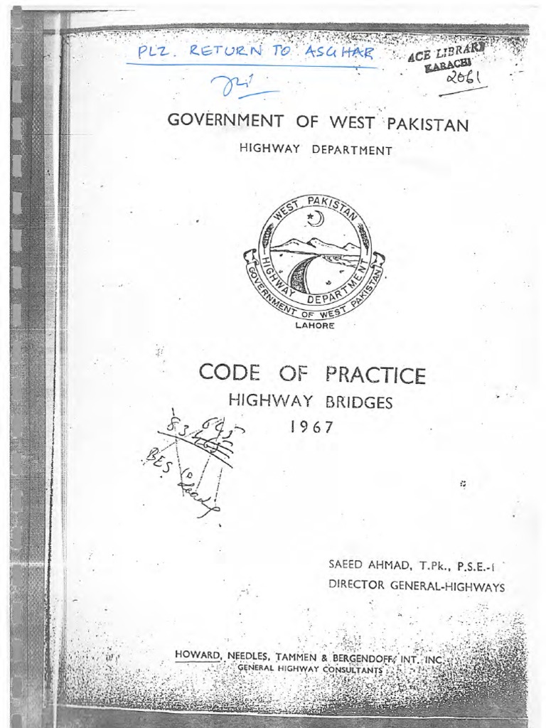 Code of Practice - Highway Bridges 1967 | PDF