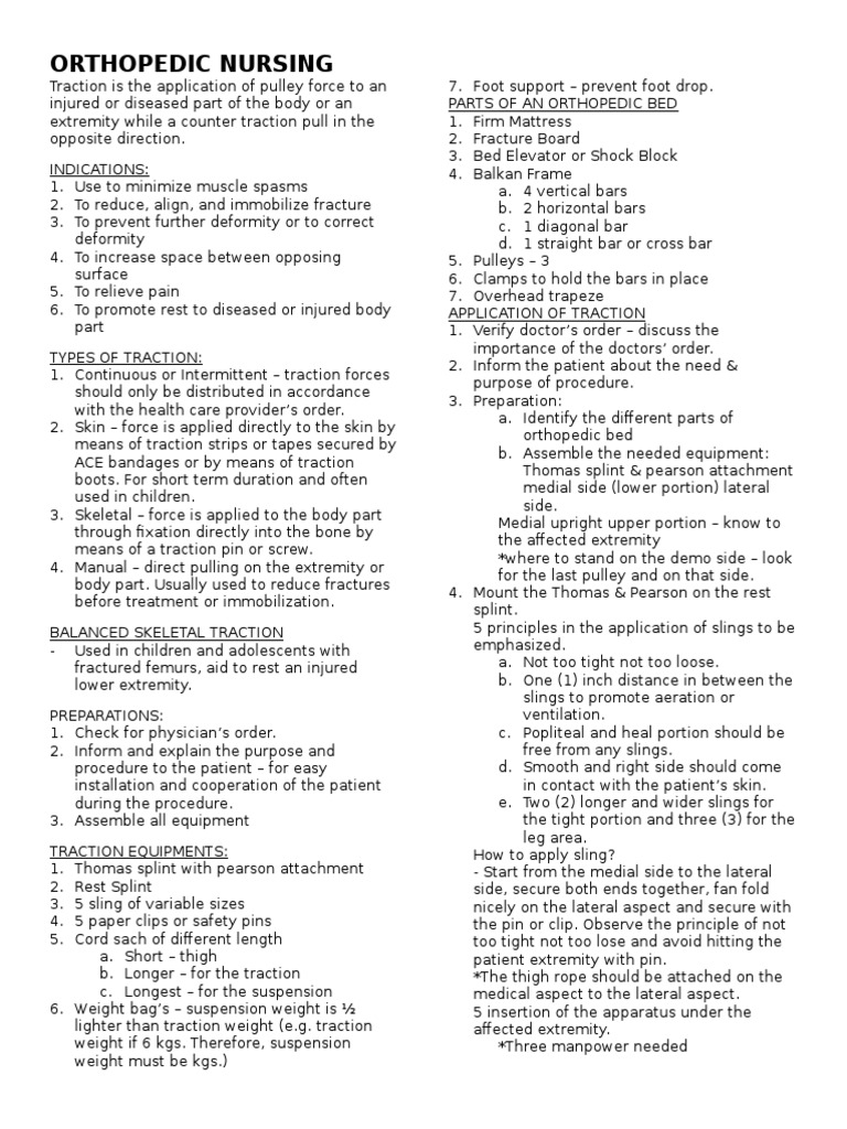 Orthopedic Nursing Pdf Orthopedic Surgery Clinical Medicine