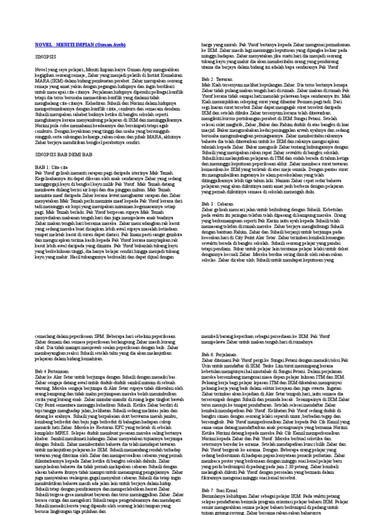 NOVEL BM Meniti Impian | PDF