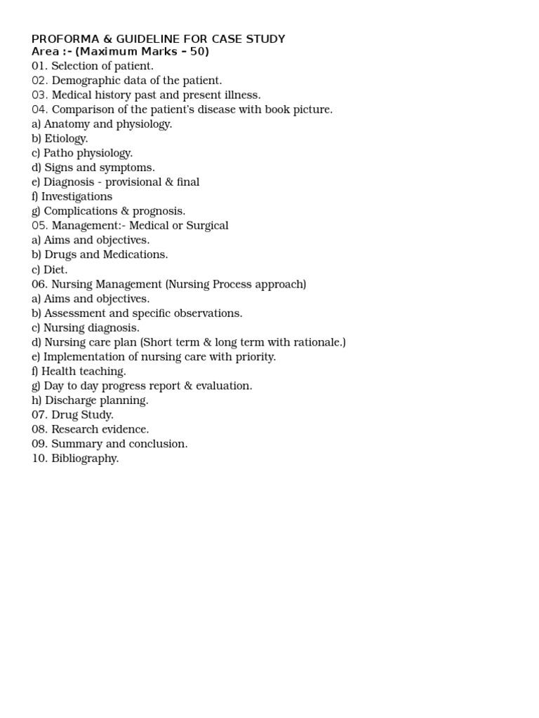 PROFORMA | PDF | Medical Diagnosis | Nursing