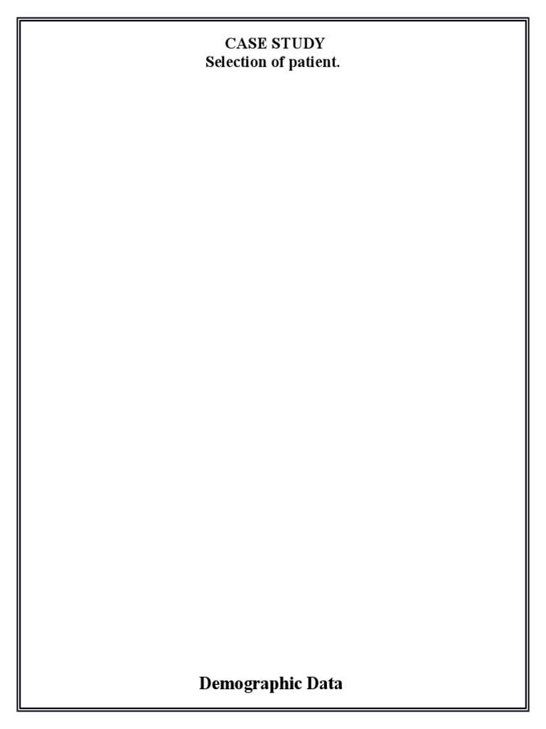 A Case Study on the Medical Management of a Patient Using the Nursing ...