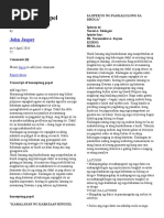 (Tagalog) Informed Consent Form For KII:FGD | PDF