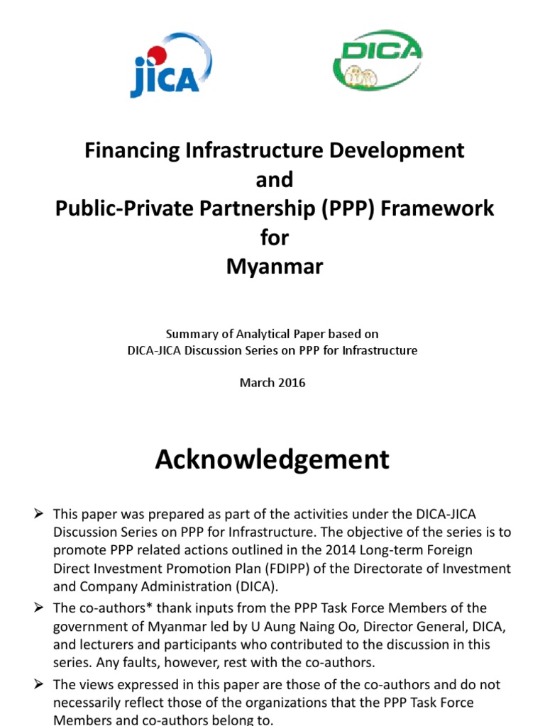 Financing Infrastructure Development and Public - Private Partnership ...