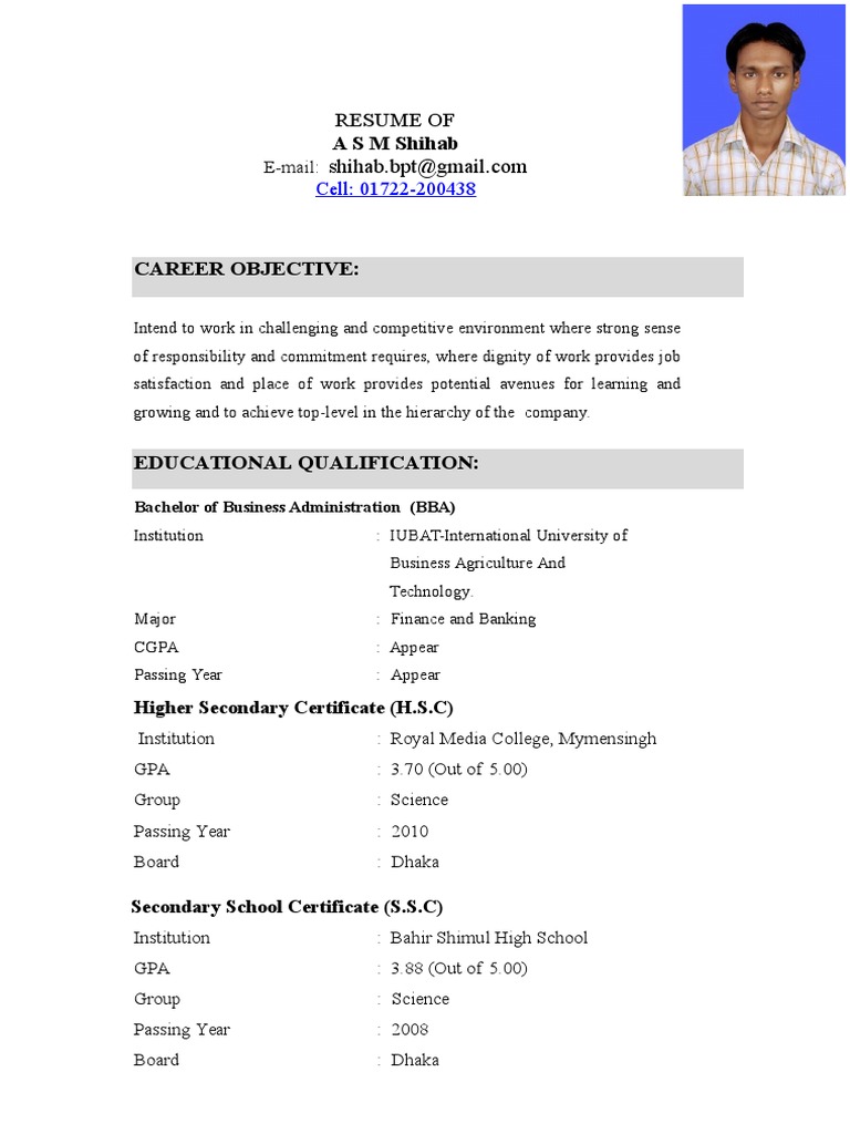 Shihab Final CV | PDF | Dhaka | World Politics