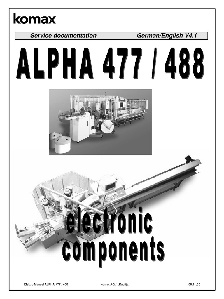 Elektro Manual ALPHA 477 488 D E | PDF | Manufactured Goods | Electrical Engineering