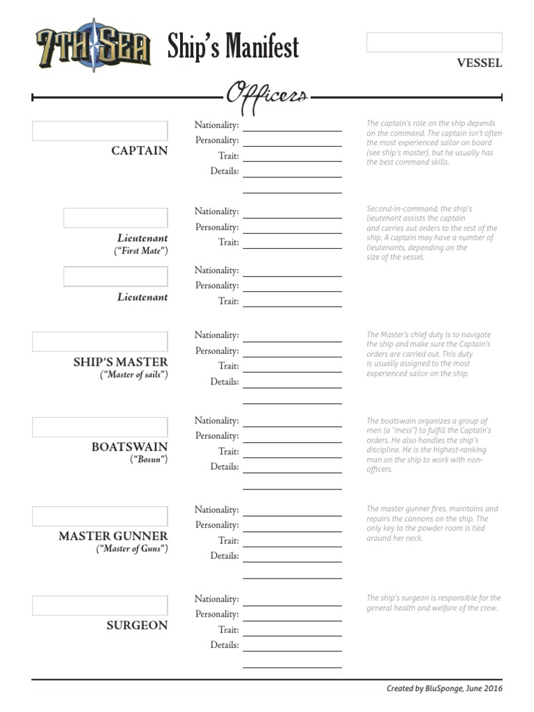 ship manifest.pdf | Sea Captain | Ships