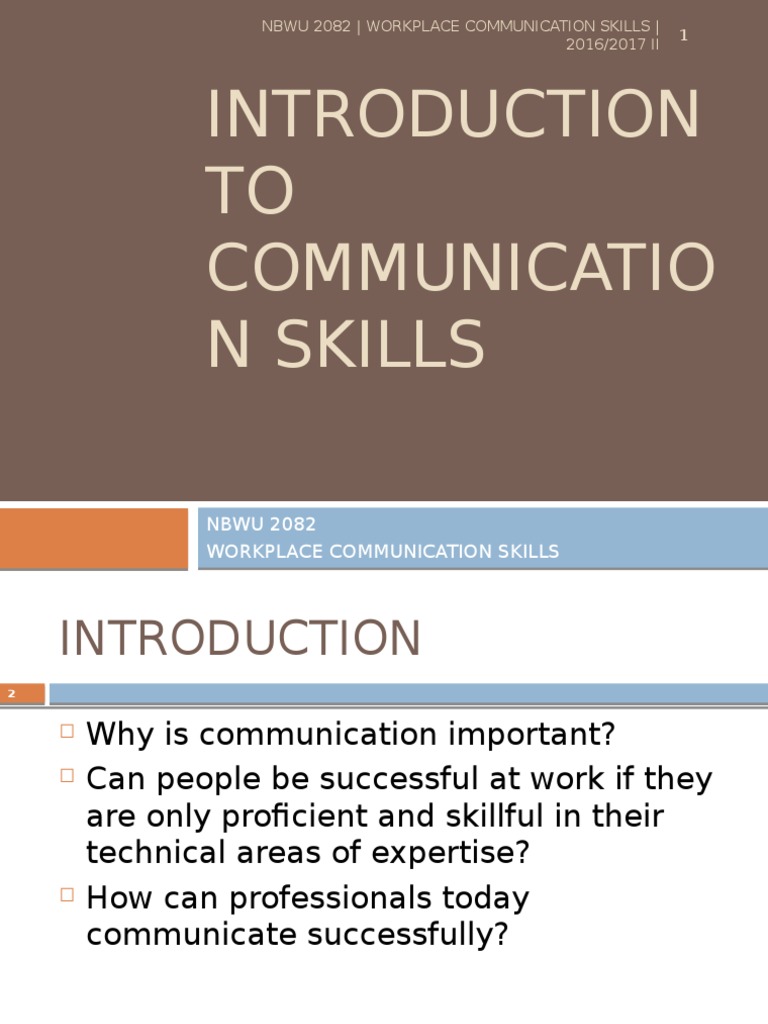 Introduction To Communication Skills | PDF | Communication | Semiotics