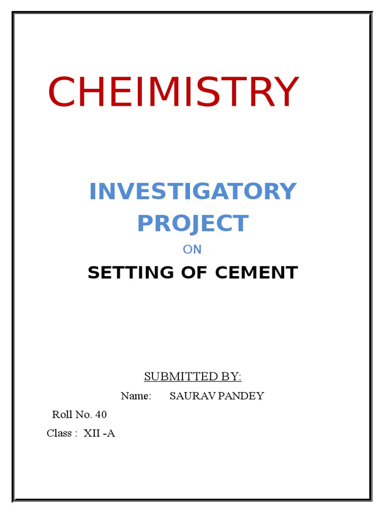 Setting of Cement | Download Free PDF | Mortar (Masonry) | Cement