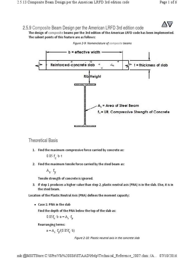 Composite Beam Design | PDF | Beam (Structure) | Ultimate Tensile Strength