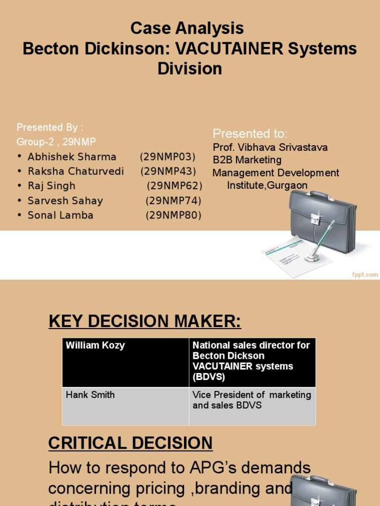 Becton Dickinson Group2 | PDF | Distribution (Business) | Hospital