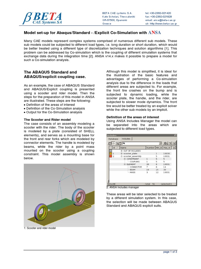 Ansa Abaqus Cosimulation | PDF | Simulation | Systems Science