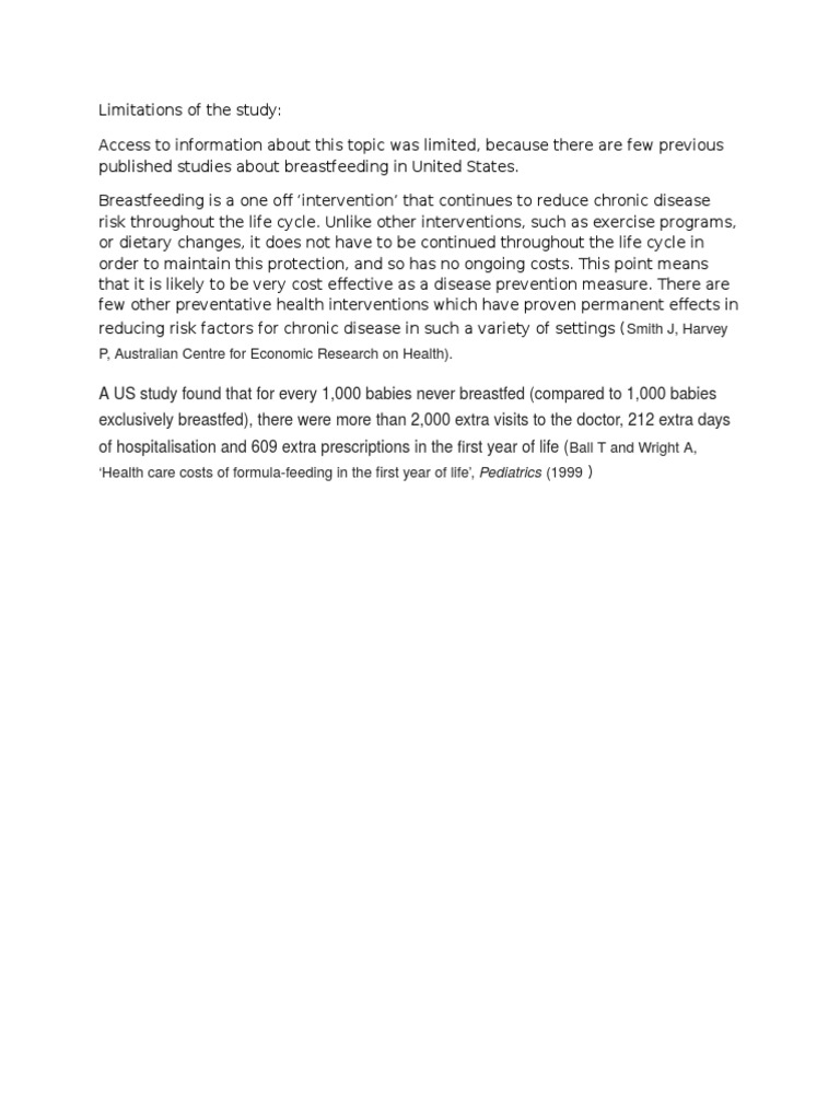 Limitations of The Study | PDF