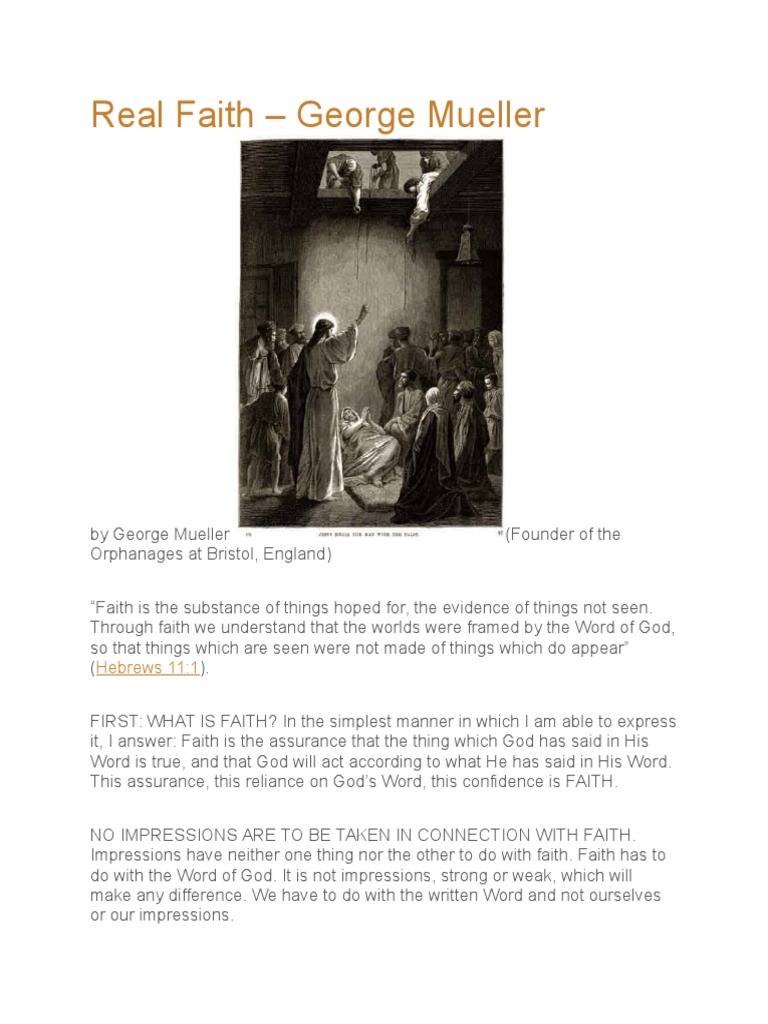BB Real Faith - George Mueller | PDF | Assurance (Theology) | Faith