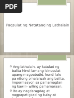 Pagsulat NG Lathalain | PDF