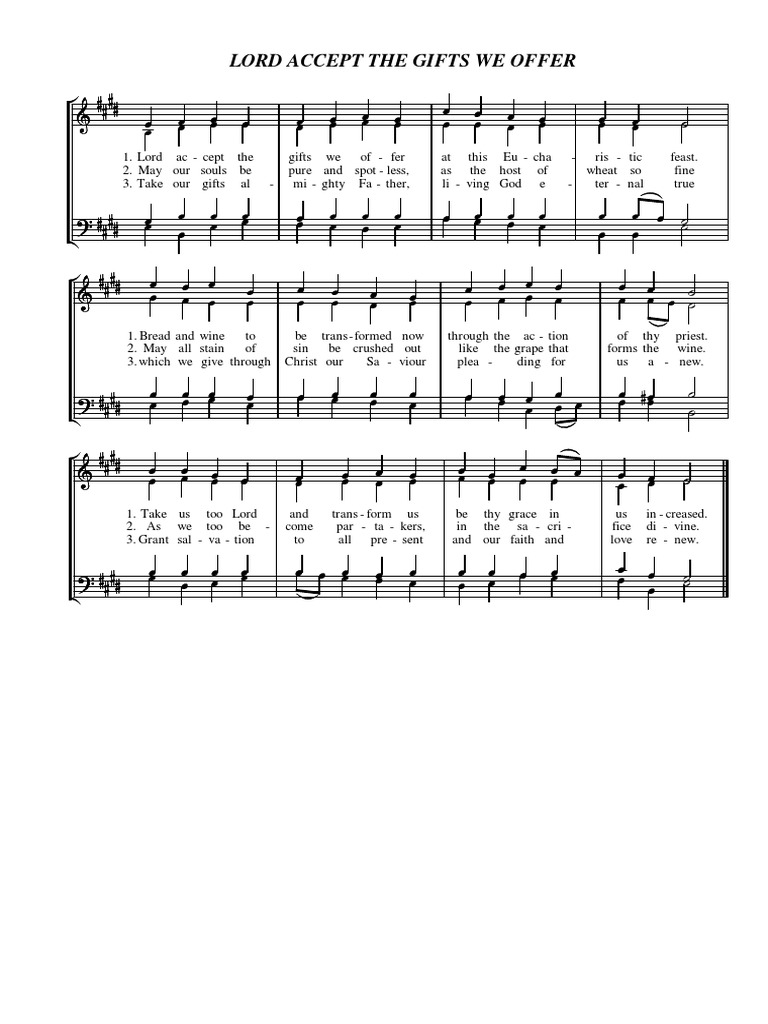 Lord Accept The Gifts We Offer PDF