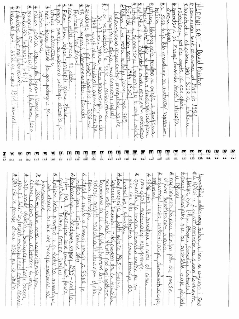 Skripta - Svj. Pov. Nakon 1945. | PDF