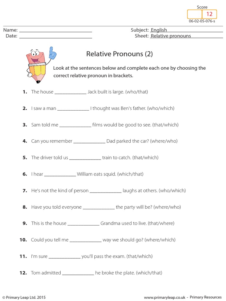 Relative Pronouns 2 | PDF