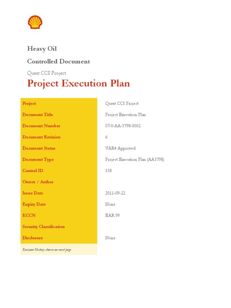 Project Execution Plan | PDF | Carbon Capture And Storage | Insurance