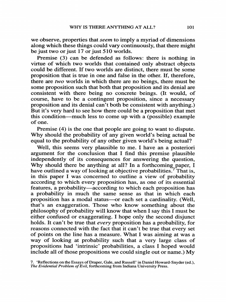 Why Is There Anything at All? 101 | PDF