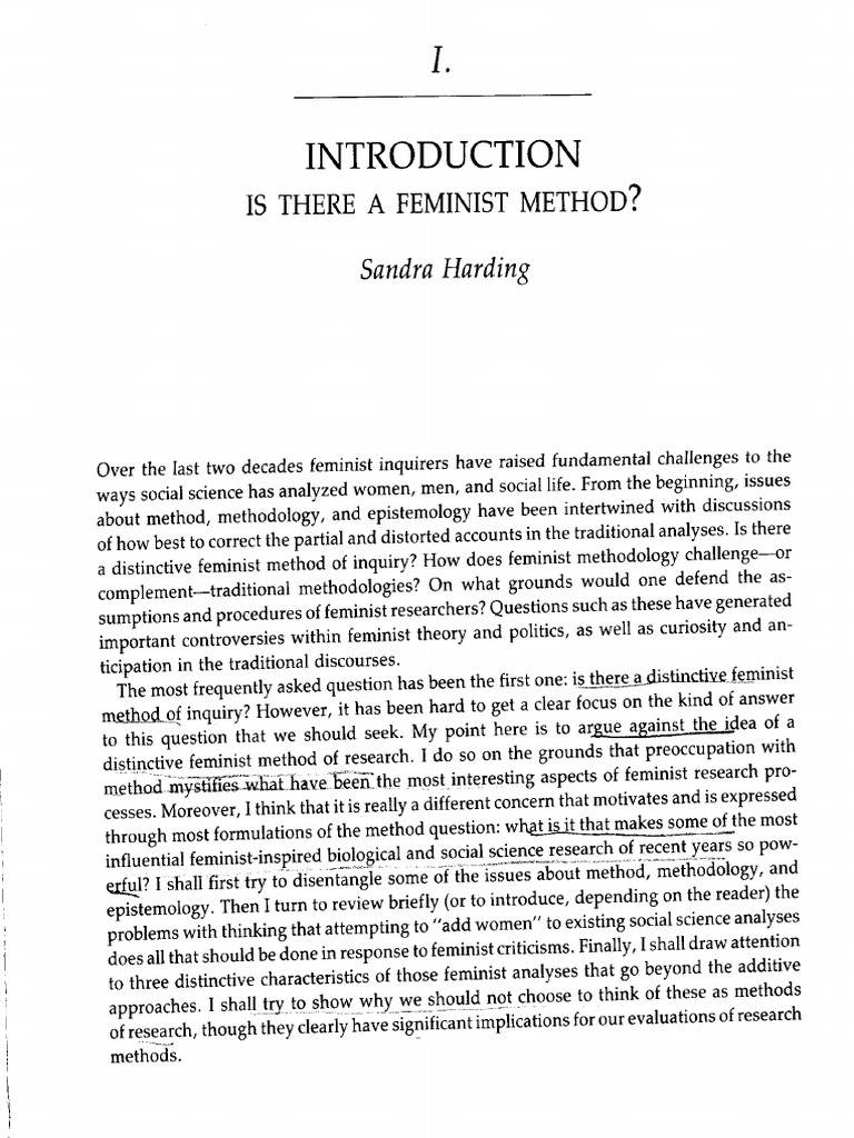 1 - Sandra Harding - Is There A Feminist Method | PDF