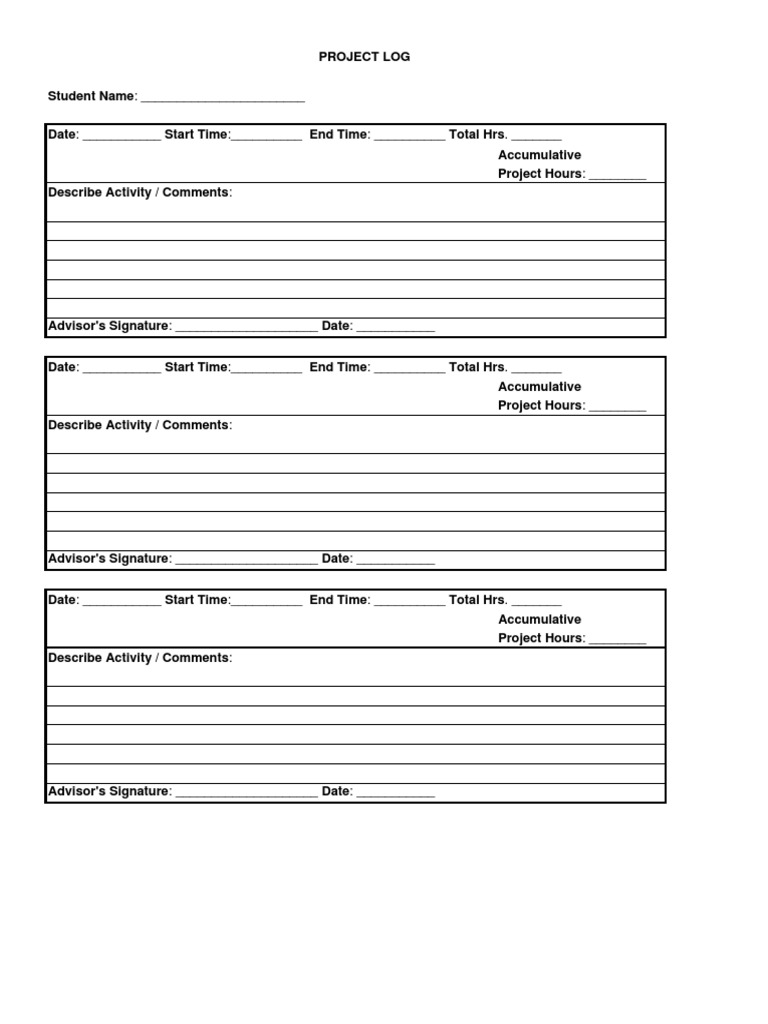 Project Log | PDF