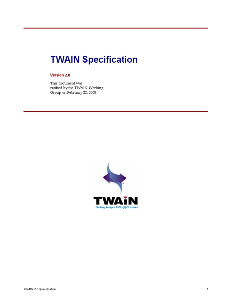 Twain 2 Spec | PDF | Application Programming Interface | Image Scanner