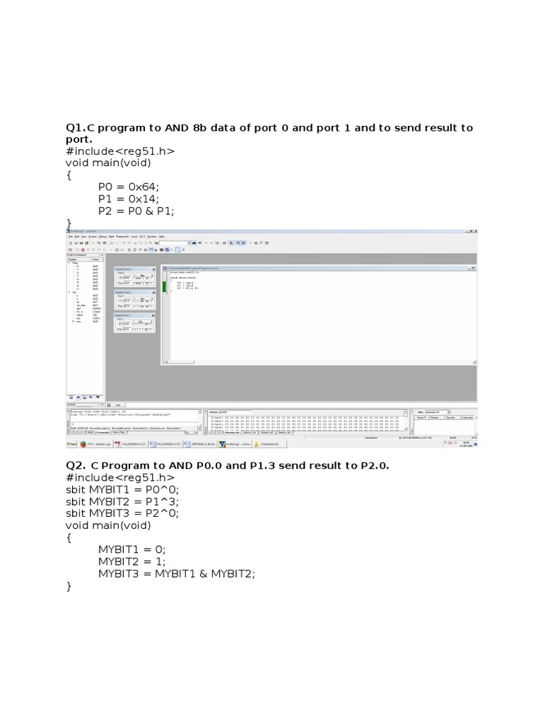#Include Void Main (Void) (P0 0x64 P1 0x14 P2 P0 & P1 ) | PDF