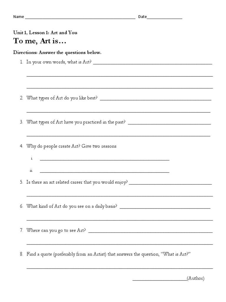 00 Art Is | PDF | Language Arts & Discipline