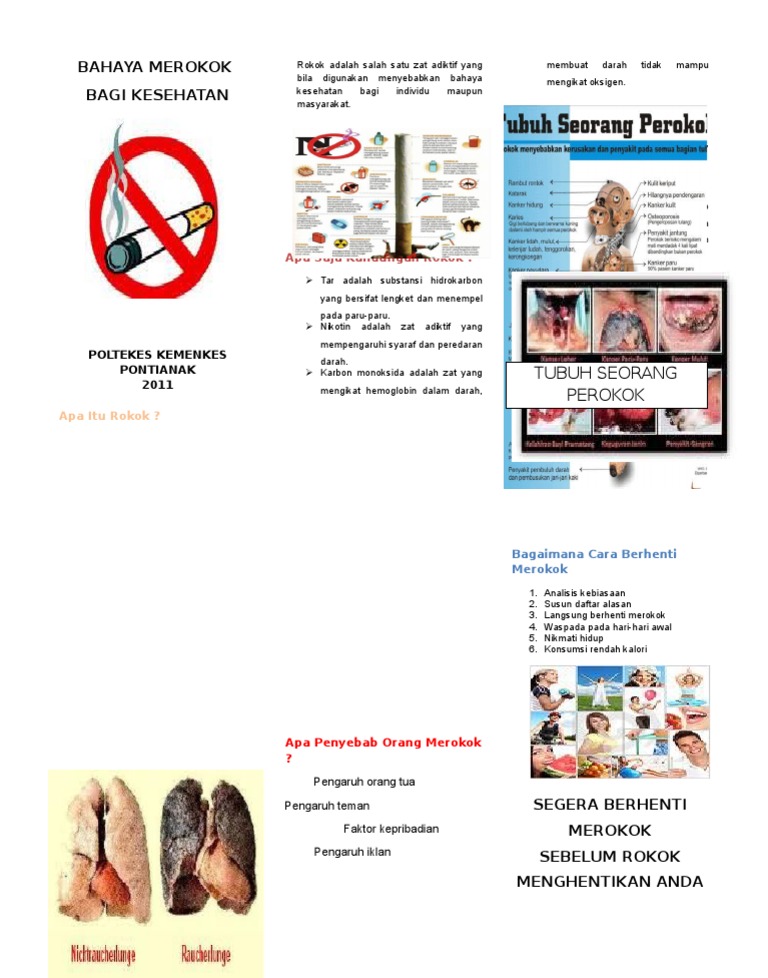 Leaflet Bahaya Merokok | PDF