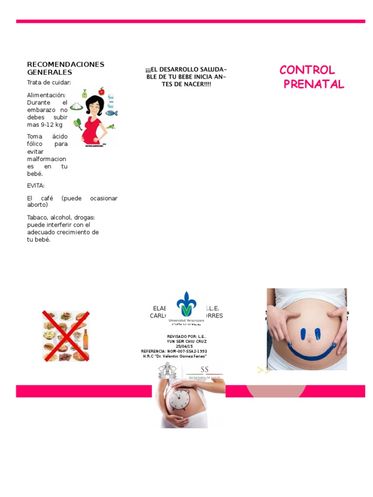 Folleto Control Prenatal | PDF | El embarazo | Rtt