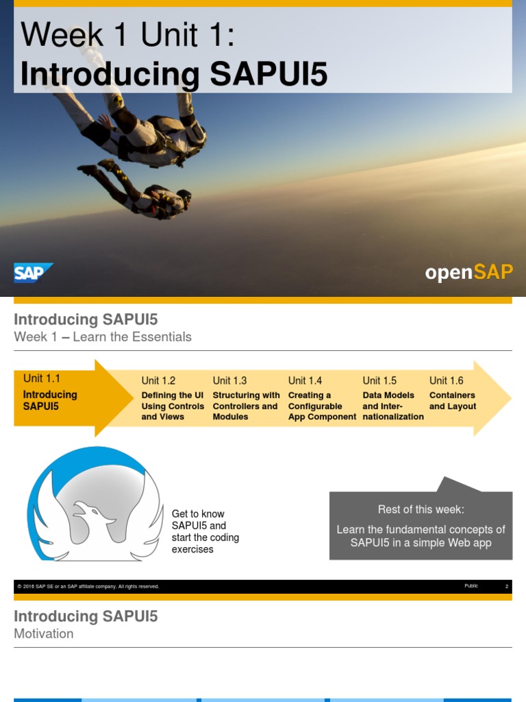 OpenSAP Ui51 Week 1 All Slides | PDF | Sap Se | Model–View–Controller