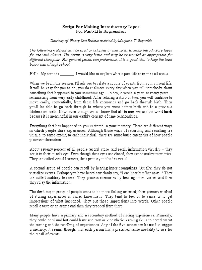 A4 Regression Script Pdf Recall Memory Memory 1431