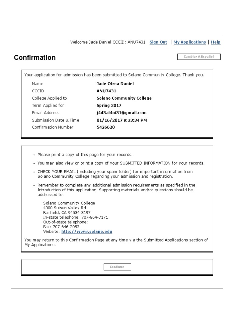 Confirmation: Sign Out My Applications Help | PDF