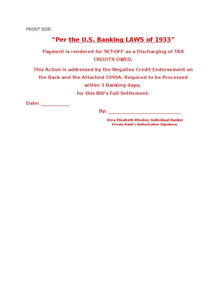Blank Bill Set-Off | PDF