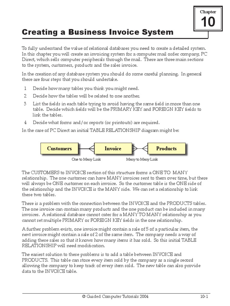 Creating A Business Invoice System | PDF | Computer File | Data Management