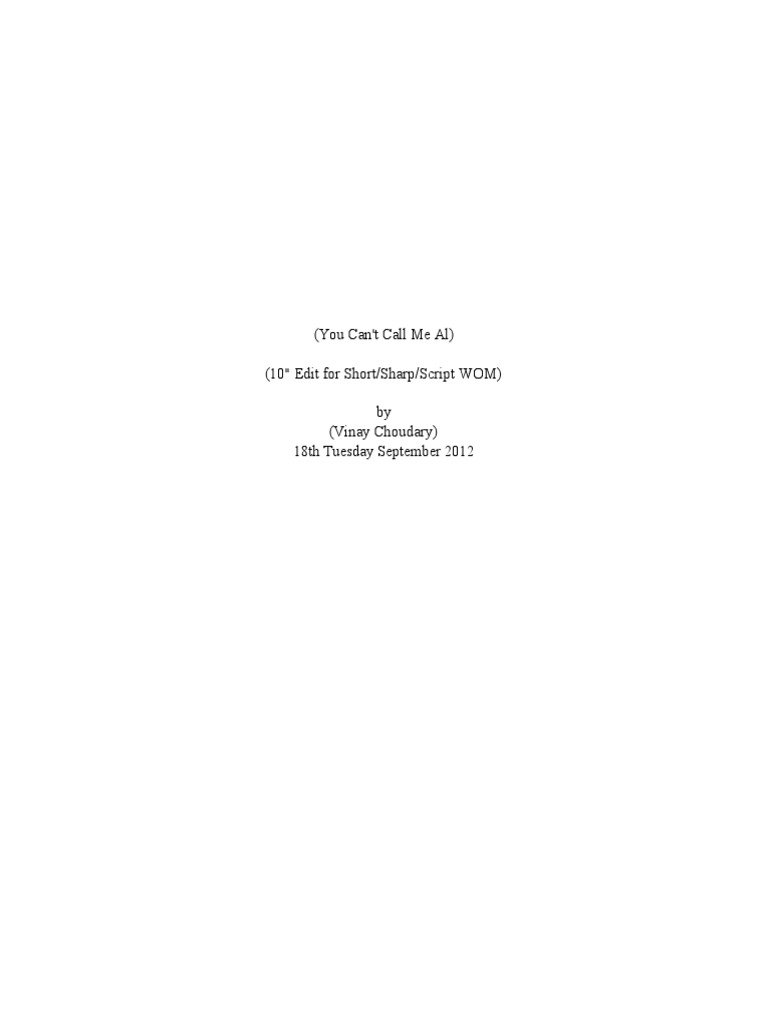 (You Can't Call Me Al) (10" Edit For Short/Sharp/Script WOM) by (Vinay ...