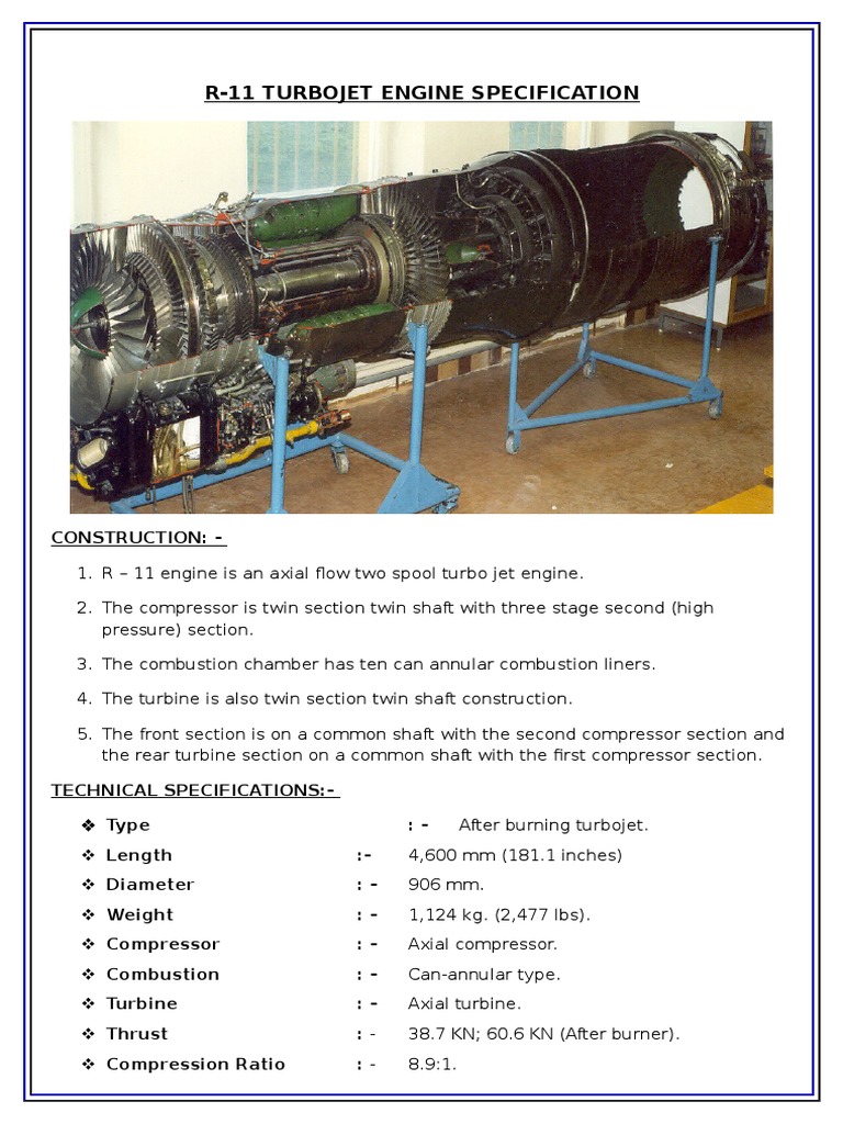 R-11 Turbojet Engine | PDF