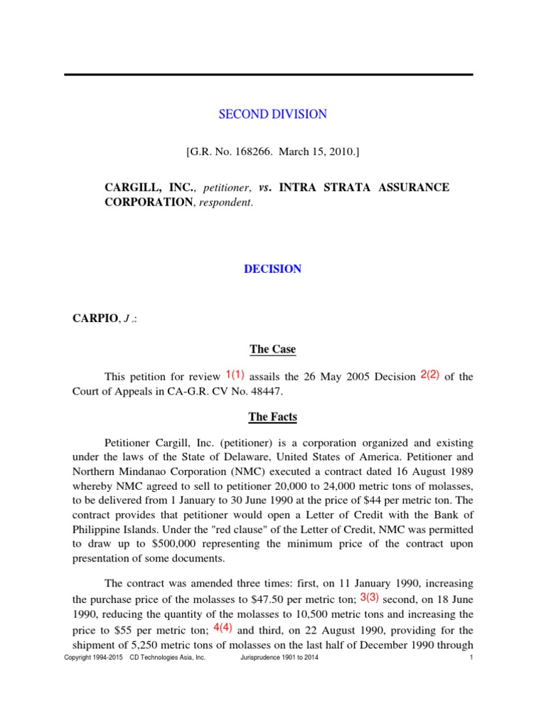 Cargill v. Intra Strata | PDF | Surety Bond | Lawsuit