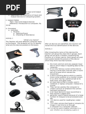 Computer Input Devices Pictures With Names