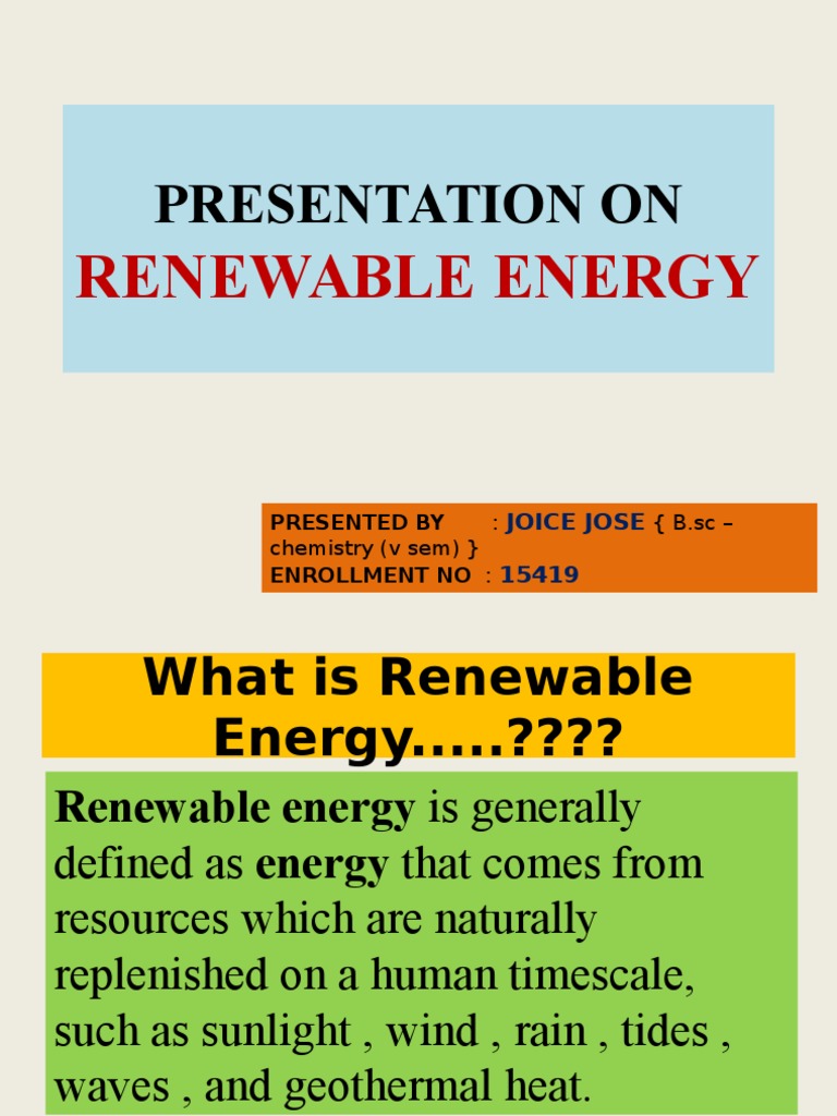 Overview of Renewable Energy Sources | PDF | Photovoltaics | Solar Power