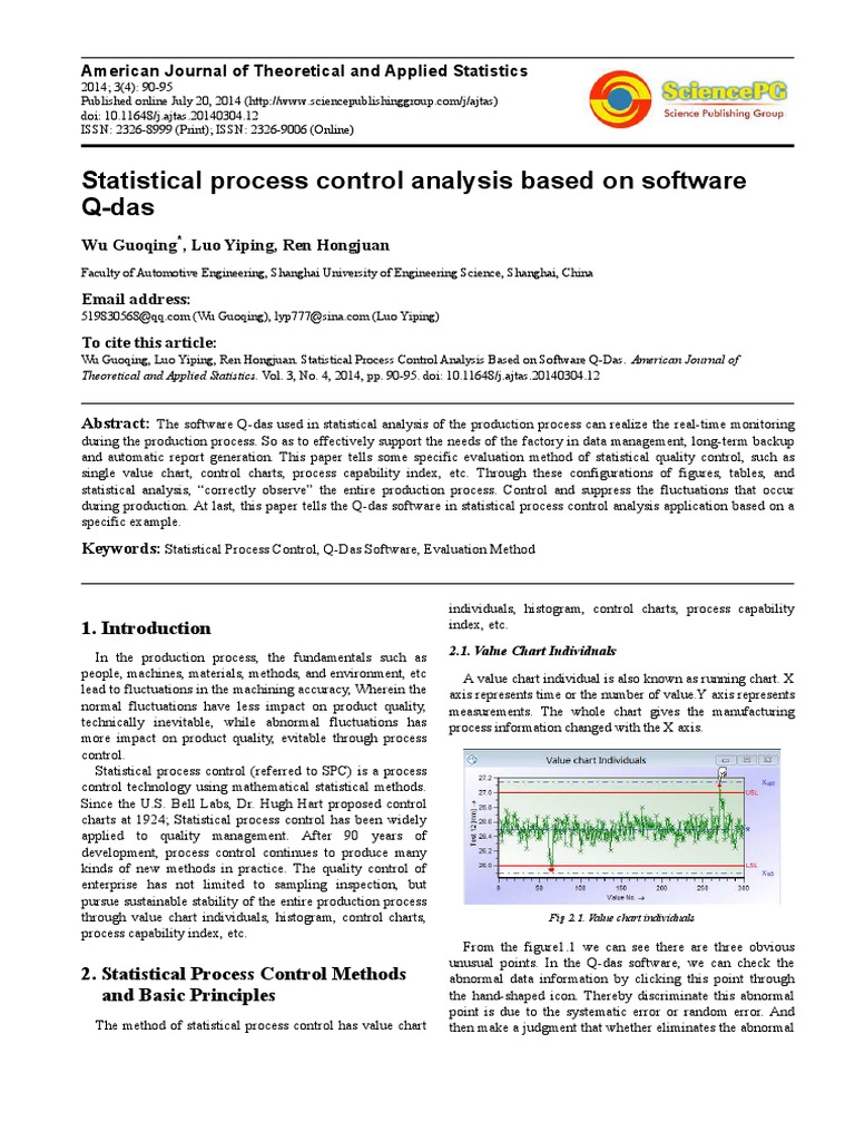 Q-Das Software in SPC Analysis | PDF | Statistics | Histogram