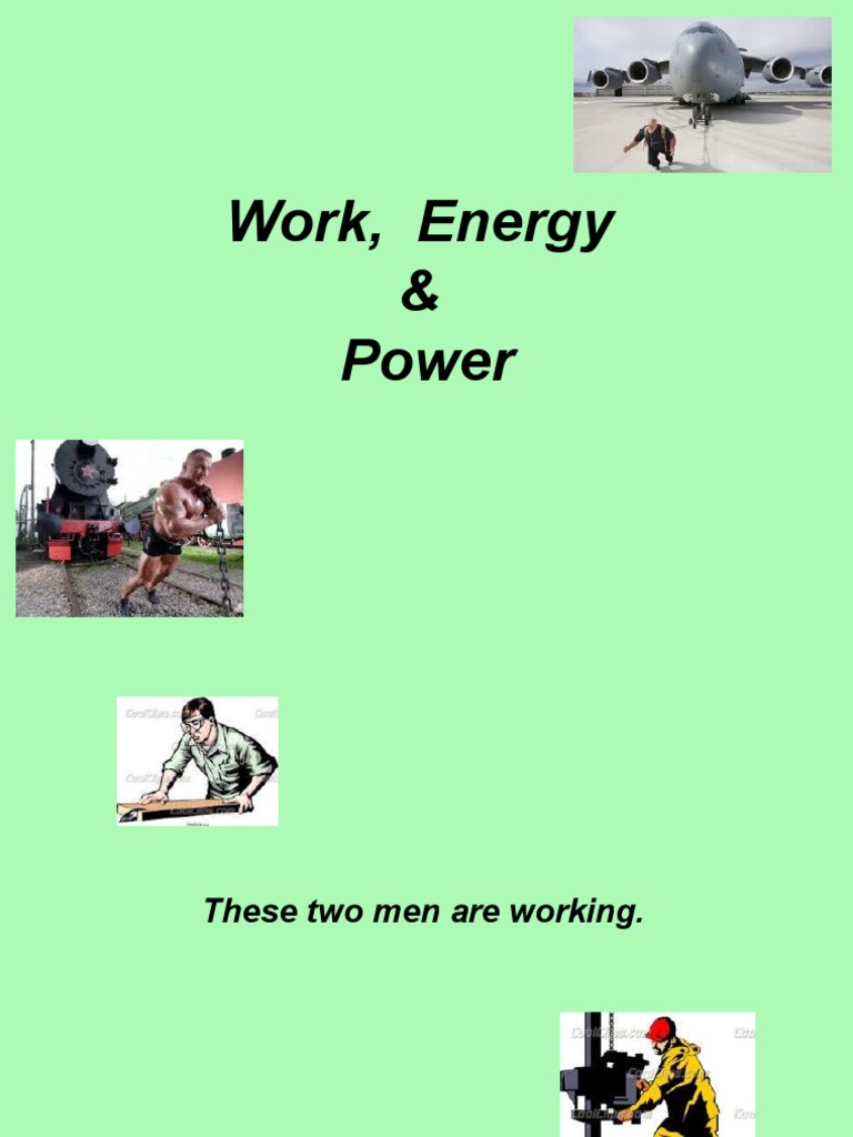 The Work-Energy Principle: Understanding the Relationship between Force ...